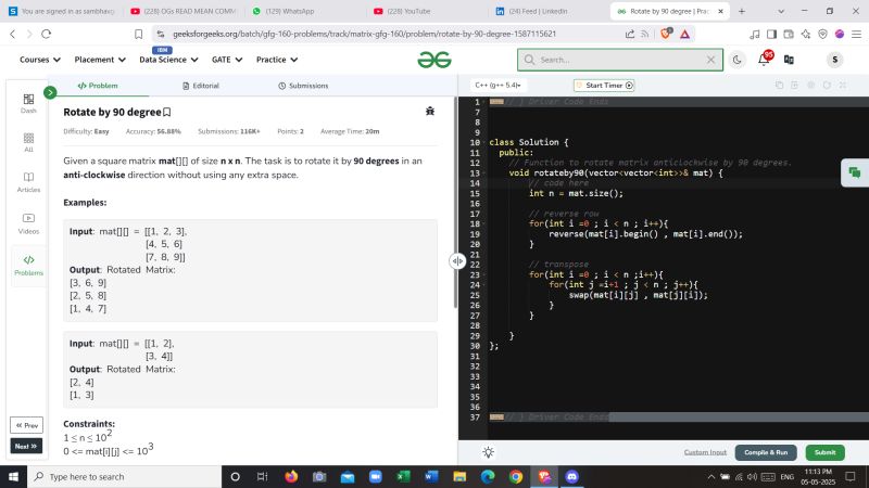 #gfg160 #gfg160 #geekstreak2025 #geekstreak2025 #dsa #codingchallenge ... #gfg160 #gfg160 #geekstreak2025 #geekstreak2025 #dsa #codingchallenge ...