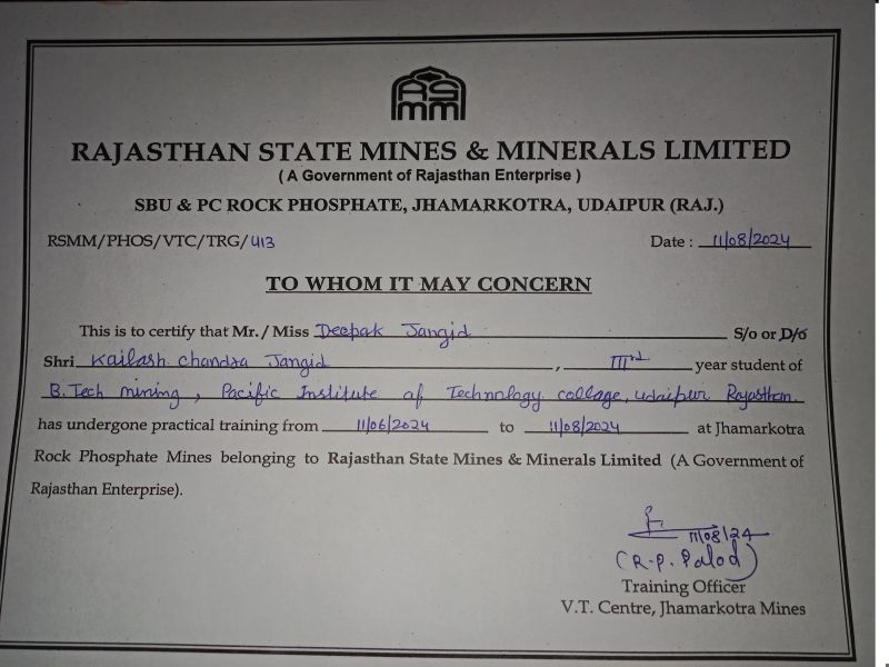 Deepak Jangid on LinkedIn: #rsmm #training #mining Deepak Jangid on LinkedIn: #rsmm #training #mining