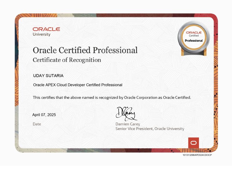 #oracleapex #oraclecertified #clouddeveloper #1z0771 #certification ... #oracleapex #oraclecertified #clouddeveloper #1z0771 #certification ...