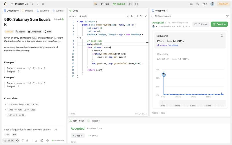 #100daysofcode #100daysofcode #leetcode #java #hashmap #prefixsum #dsa ... #100daysofcode #100daysofcode #leetcode #java #hashmap #prefixsum #dsa ...