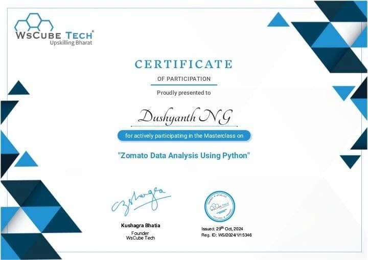 Dushyanth NG on LinkedIn: #datascience #zomato #python #wscubetech # ... Dushyanth NG on LinkedIn: #datascience #zomato #python #wscubetech # ...
