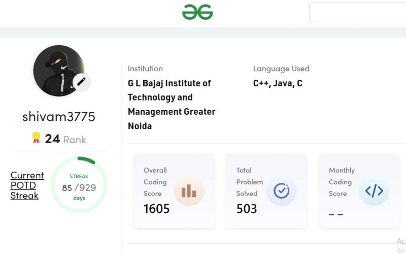 Shivam Gupta on LinkedIn: #gfg Shivam Gupta on LinkedIn: #gfg