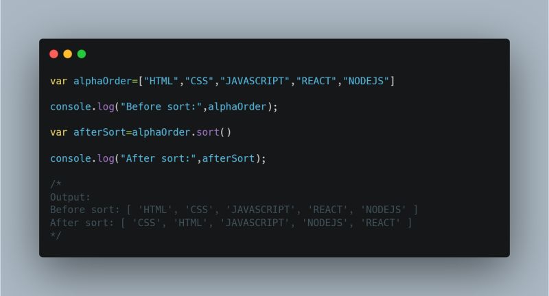 KALAI VANAN on LinkedIn: #array #sort #javascript KALAI VANAN on LinkedIn: #array #sort #javascript