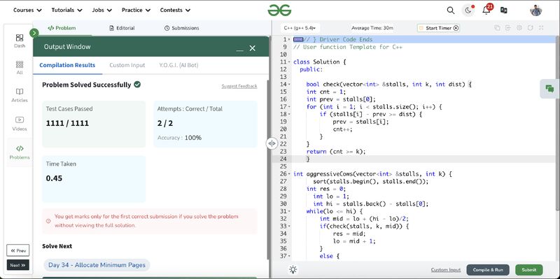 Deepak Katiyar on LinkedIn: #gfg160 #codingjourney #problemsolving #gfg ... Deepak Katiyar on LinkedIn: #gfg160 #codingjourney #problemsolving #gfg ...