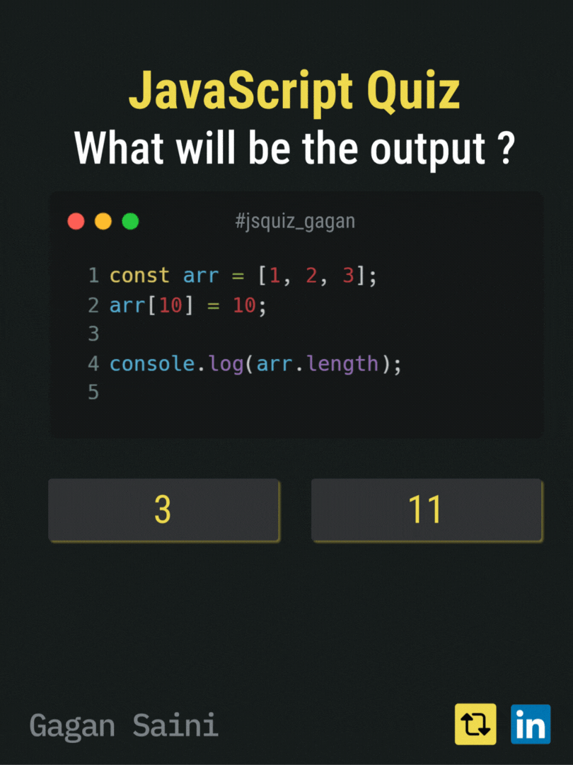 #javascript #coding #programming #jsquiz #problemsolving | Gagan Saini ... #javascript #coding #programming #jsquiz #problemsolving | Gagan Saini ...