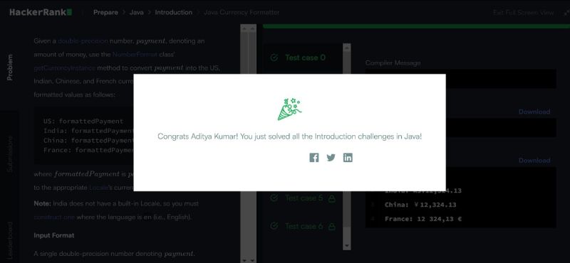 Aditya Kumar singh on LinkedIn: #hackerrank #java #codingchallenges # ... Aditya Kumar singh on LinkedIn: #hackerrank #java #codingchallenges # ...