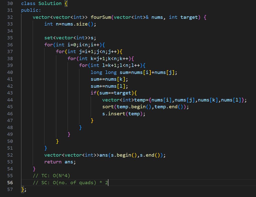 Yashika Kumari on LinkedIn: 4Sum-Leetcode Brute Force Solution Yashika Kumari on LinkedIn: 4Sum-Leetcode Brute Force Solution