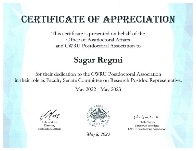Sagar Regmi, Ph.D. on LinkedIn: #postdoc #faculty #senate #research #cwru Sagar Regmi, Ph.D. on LinkedIn: #postdoc #faculty #senate #research #cwru