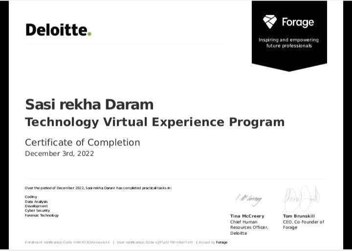 Daram Lakshmi Sasirekha on LinkedIn: #deloitte Daram Lakshmi Sasirekha on LinkedIn: #deloitte