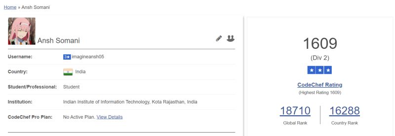 Ansh Somani on LinkedIn: #codechef #competitiveprogramming #programming ... Ansh Somani on LinkedIn: #codechef #competitiveprogramming #programming ...