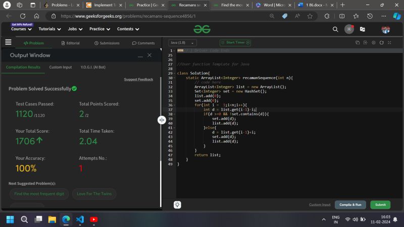 #day132 #gfg #problemsolving #javaprogramming #javadeveloper… | Sachin ... #day132 #gfg #problemsolving #javaprogramming #javadeveloper… | Sachin ...