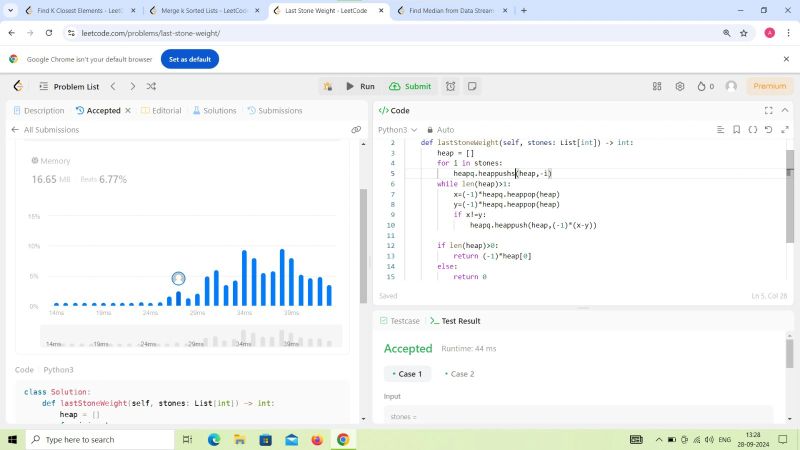 Anjali Shaw on LinkedIn: 🔍 Problem Solving: Last Stone Weight (LeetCode ... Anjali Shaw on LinkedIn: 🔍 Problem Solving: Last Stone Weight (LeetCode ...