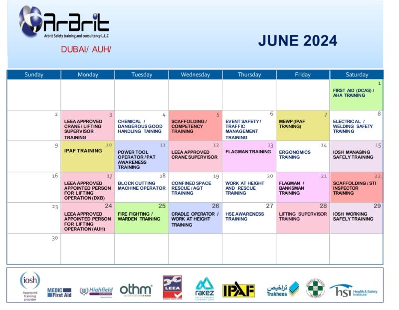 Afshan Arbrit on LinkedIn: 🌟 Health & Safety Training Calendar # ... Afshan Arbrit on LinkedIn: 🌟 Health & Safety Training Calendar # ...