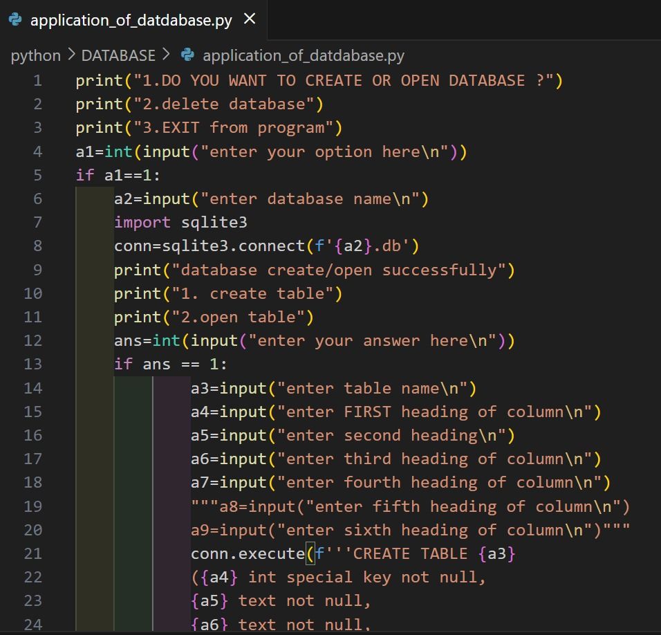 Rohit Mirge on LinkedIn: #python #sqlite #databasemanagement #coding # ... Rohit Mirge on LinkedIn: #python #sqlite #databasemanagement #coding # ...