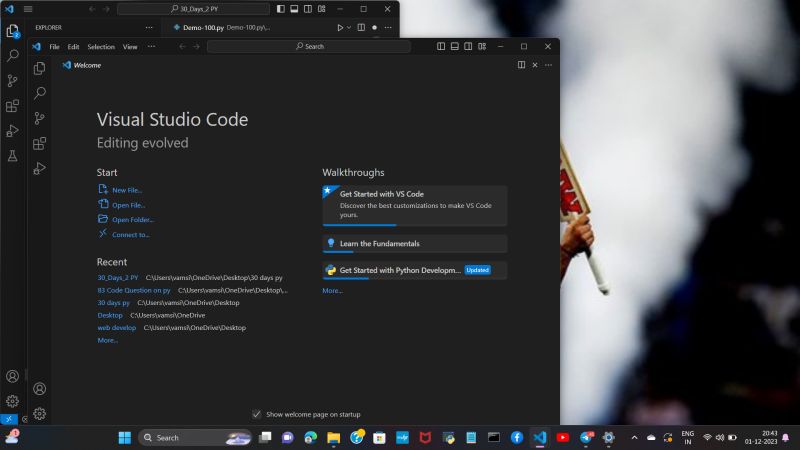 vamsi malleswarapu on LinkedIn: Task 1 Install Vs code and Python Task ... vamsi malleswarapu on LinkedIn: Task 1 Install Vs code and Python Task ...