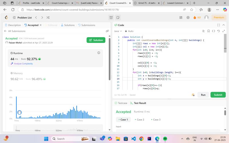 🏙️ Just solved an interesting LeetCode problem — Problem 3531: Count ... 🏙️ Just solved an interesting LeetCode problem — Problem 3531: Count ...
