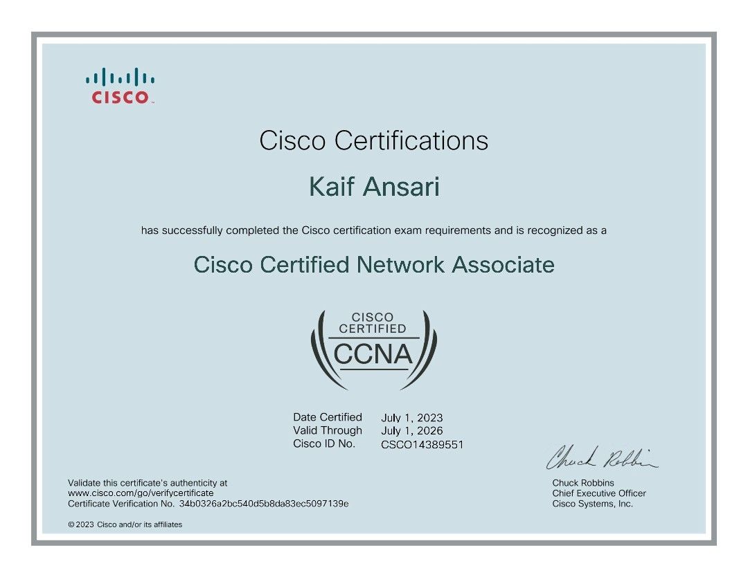#cisco #ccnacertification #cisco #wearecisco | Kaif Ansari | 12 comments #cisco #ccnacertification #cisco #wearecisco | Kaif Ansari | 12 comments