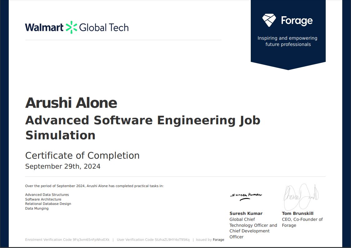 Arushi Alone on LinkedIn: I just completed Walmart USA's Advanced ... Arushi Alone on LinkedIn: I just completed Walmart USA's Advanced ...