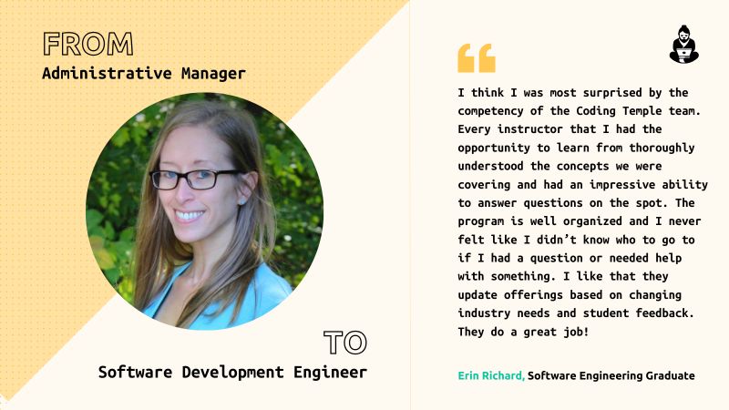 Coding Temple on LinkedIn: #codingtemple #studentsuccess # ... Coding Temple on LinkedIn: #codingtemple #studentsuccess # ...