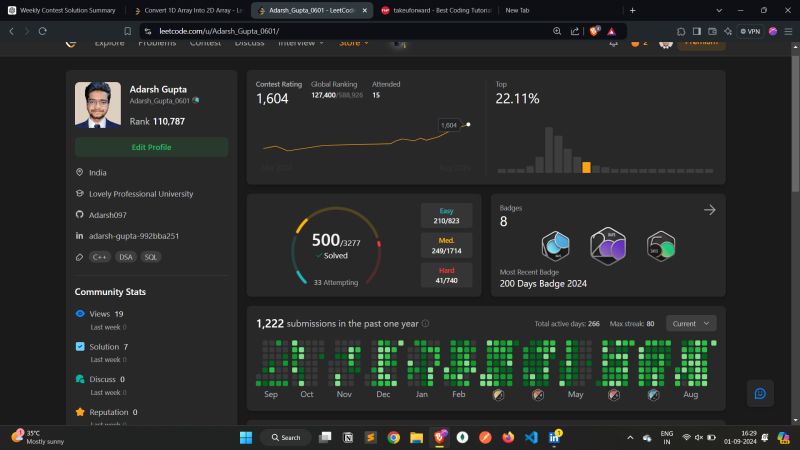 Adarsh Gupta on LinkedIn: #leetcode #codingmilestone #problemsolving # ... Adarsh Gupta on LinkedIn: #leetcode #codingmilestone #problemsolving # ...