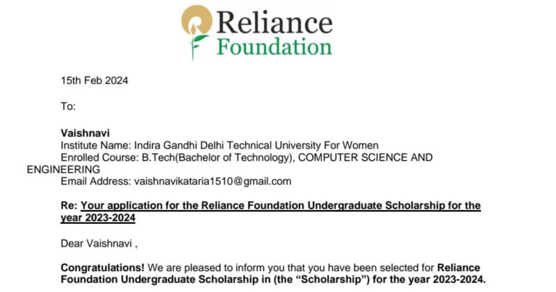 #reliancefoundationundergraduatescholarship #gratitude #dreamscometrue ... #reliancefoundationundergraduatescholarship #gratitude #dreamscometrue ...