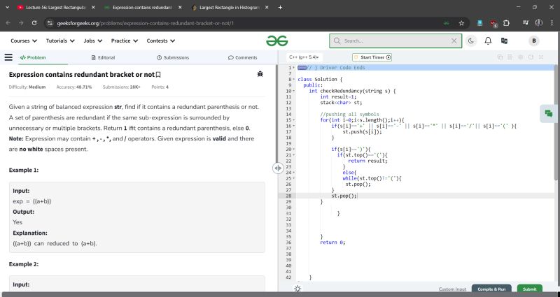 #100daysofcode #codingjourney #dsa #geeksforgeeks #stack # ... #100daysofcode #codingjourney #dsa #geeksforgeeks #stack # ...