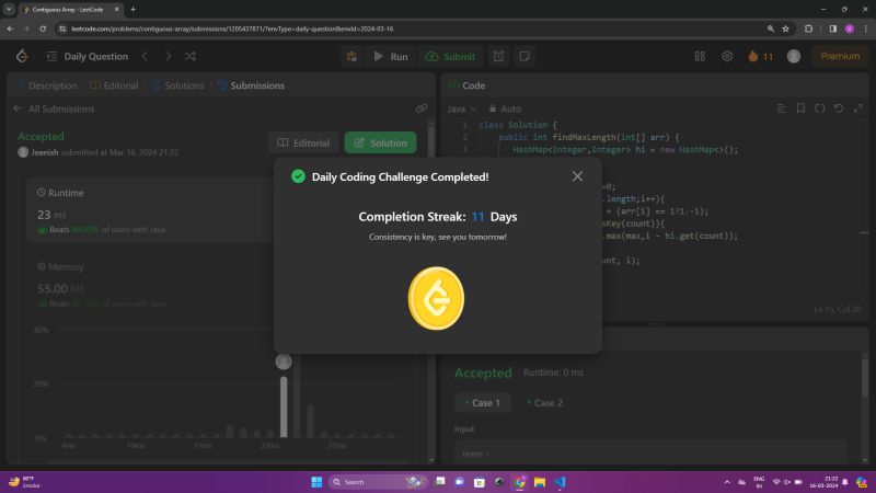 Day 11 Update: A Blend of LeetCode and Web Development | Jeanish Verma ... Day 11 Update: A Blend of LeetCode and Web Development | Jeanish Verma ...