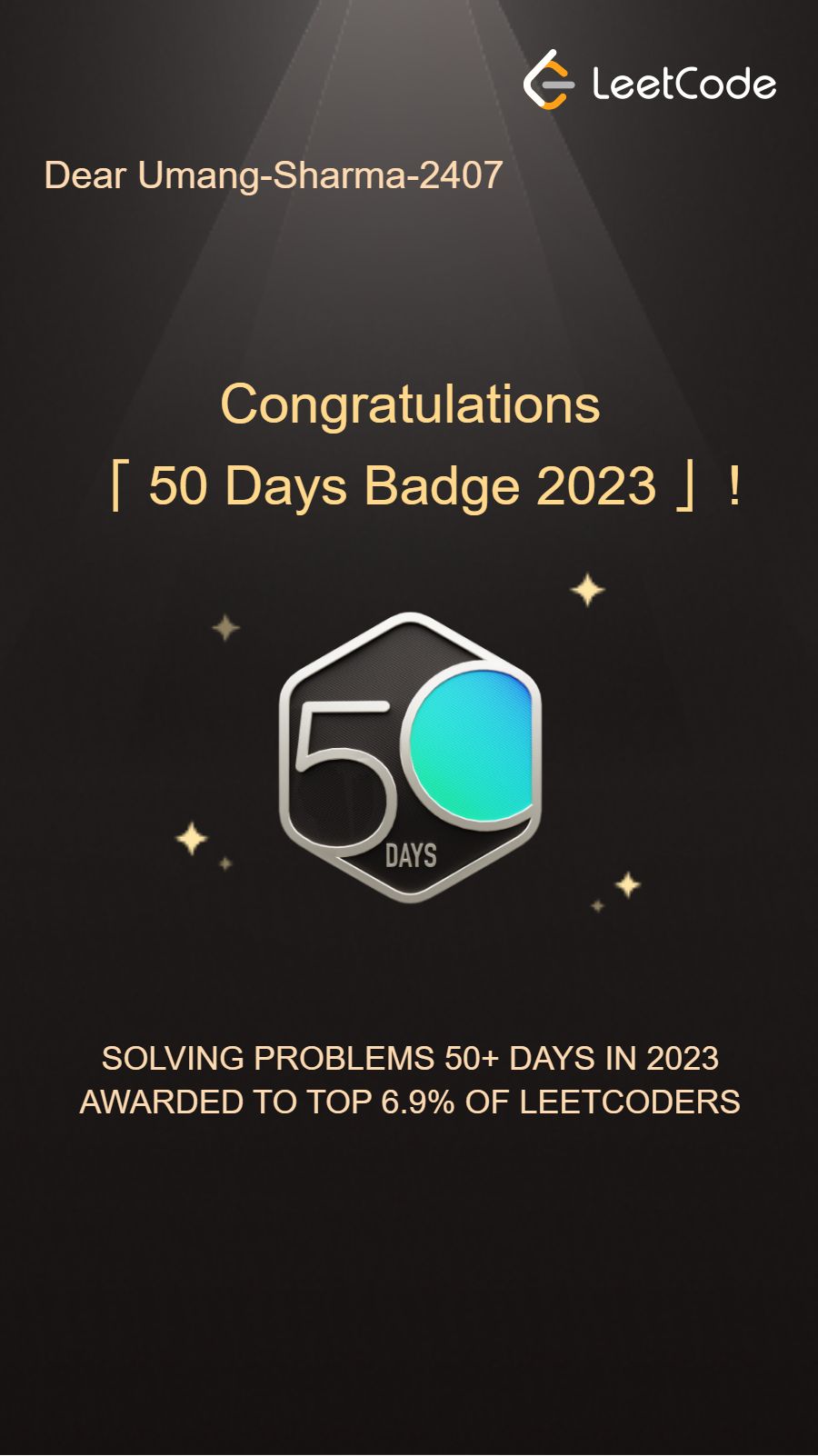#learningjourney #leetcode #leetcode50days | Umang Sharma #learningjourney #leetcode #leetcode50days | Umang Sharma