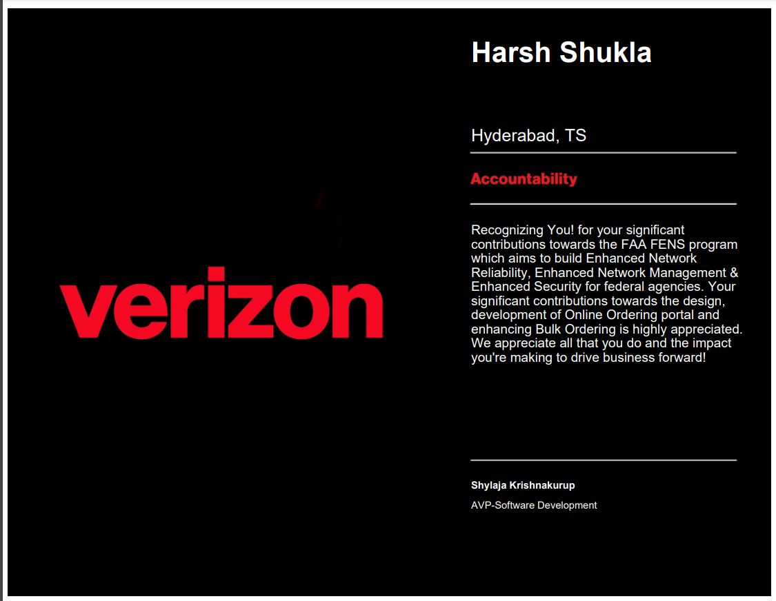 #verizon #spotlight | Harsh Shukla #verizon #spotlight | Harsh Shukla