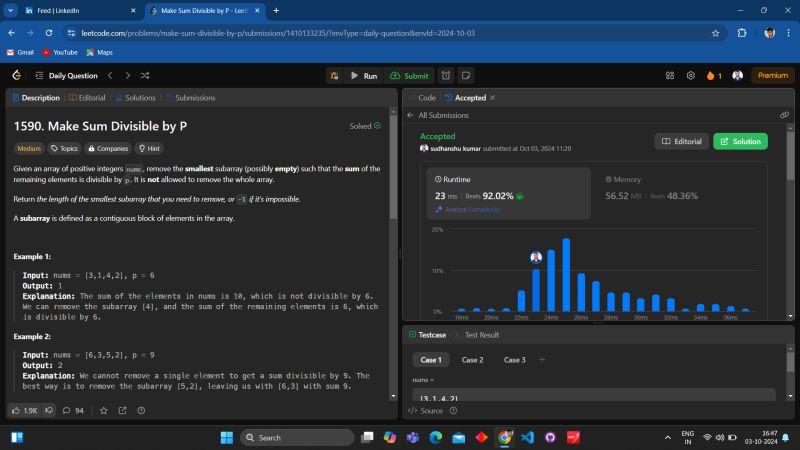 sudhanshu kumar on LinkedIn: #leetcode_problem_1590 #leetcode #java # ... sudhanshu kumar on LinkedIn: #leetcode_problem_1590 #leetcode #java # ...