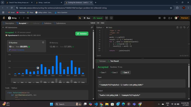 #100daysofcode #day13 #leetcode #python #dsa #stringmanipulation ... #100daysofcode #day13 #leetcode #python #dsa #stringmanipulation ...