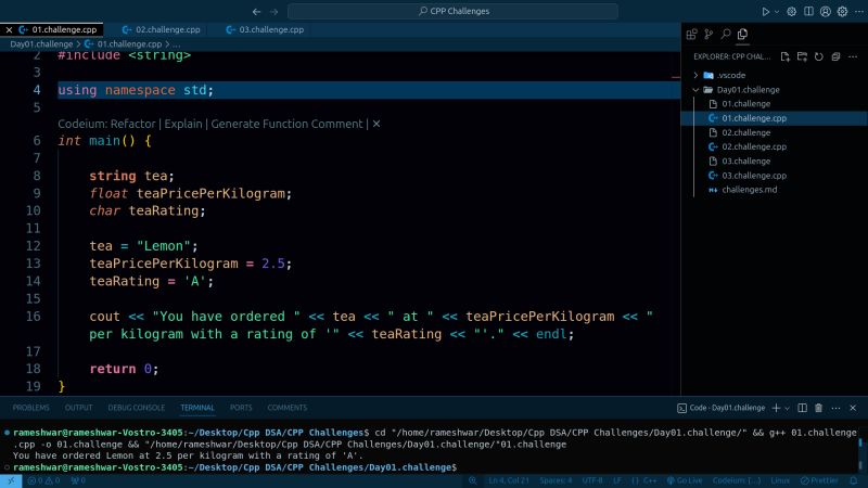 Rameshwar Susar on LinkedIn: #cpp #learningjourney #programming # ... Rameshwar Susar on LinkedIn: #cpp #learningjourney #programming # ...