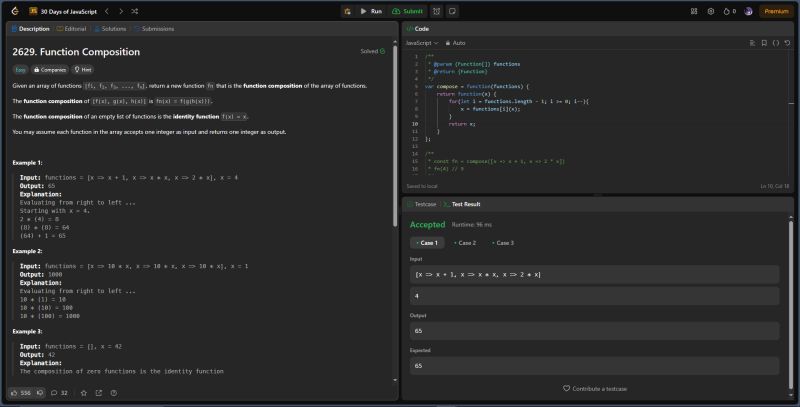 Join the 30 Days JavaScript Challenge for function composition ... Join the 30 Days JavaScript Challenge for function composition ...