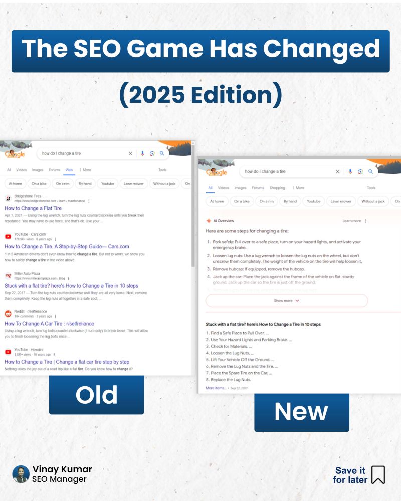 Vinay Kumar on LinkedIn: 1. The SEO Game Has Changed (2025 Edition ... Vinay Kumar on LinkedIn: 1. The SEO Game Has Changed (2025 Edition ...