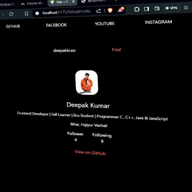 Deepak Kumar on LinkedIn: #chaiorcode #react #javascript #githubapi # ... Deepak Kumar on LinkedIn: #chaiorcode #react #javascript #githubapi # ...