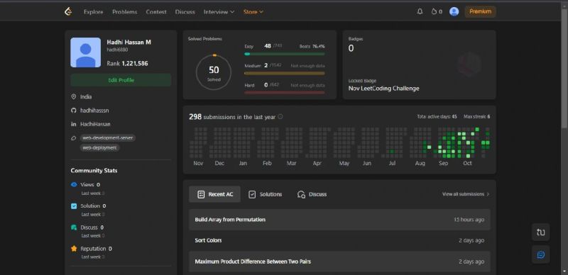 Completed 50+ LeetCode questions! | Hadhi Hassan posted on the topic ... Completed 50+ LeetCode questions! | Hadhi Hassan posted on the topic ...