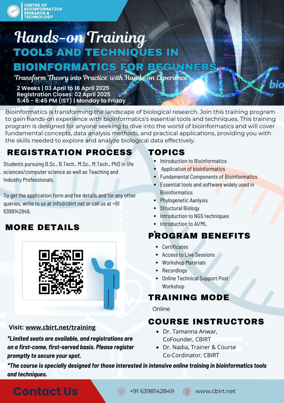 🚀 Join our Introductory Course on #Bioinformatics, starting this April ... 🚀 Join our Introductory Course on #Bioinformatics, starting this April ...