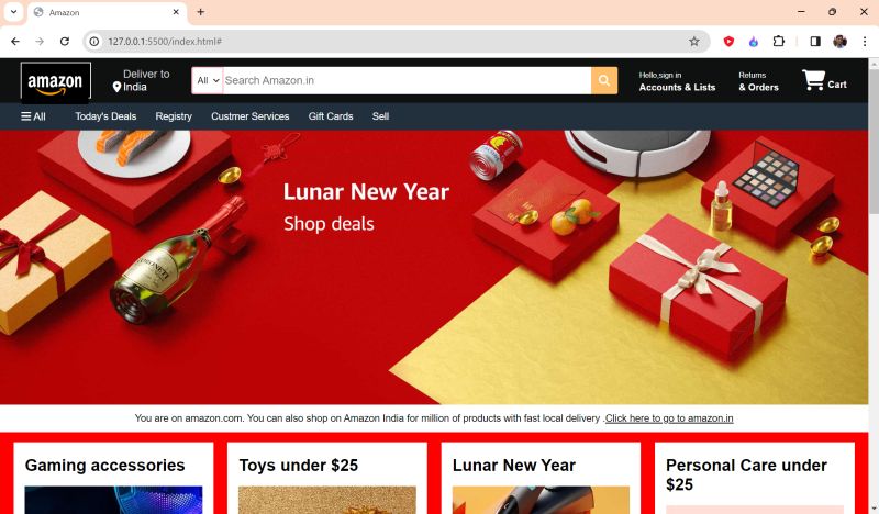 Kiran .P.S on LinkedIn: #amazonclone #html #css #userexperience # ... Kiran .P.S on LinkedIn: #amazonclone #html #css #userexperience # ...