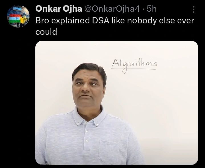 Don't skip Abdul Bari Mohammed DSA course | Onkar ojha posted on the ... Don't skip Abdul Bari Mohammed DSA course | Onkar ojha posted on the ...