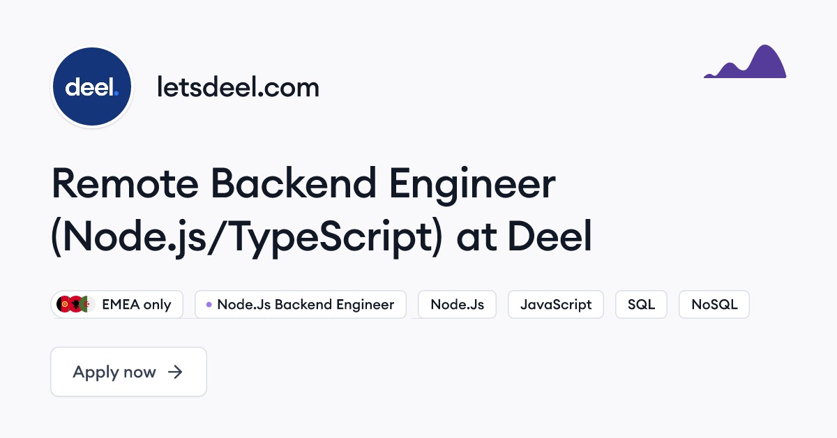 Himalayas on LinkedIn: Remote Backend Engineer (Node.js/TypeScript) Job ... Himalayas on LinkedIn: Remote Backend Engineer (Node.js/TypeScript) Job ...
