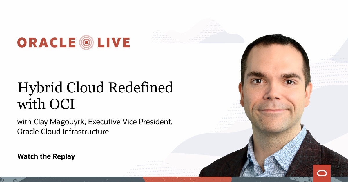 Sean Young on LinkedIn: Hybrid Cloud Redefined—New, Unmatched OCI ... Sean Young on LinkedIn: Hybrid Cloud Redefined—New, Unmatched OCI ...