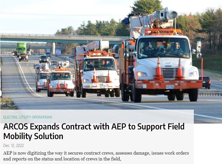 ARCOS LLC on LinkedIn: ARCOS Expands Contract with AEP to Support Field ... ARCOS LLC on LinkedIn: ARCOS Expands Contract with AEP to Support Field ...