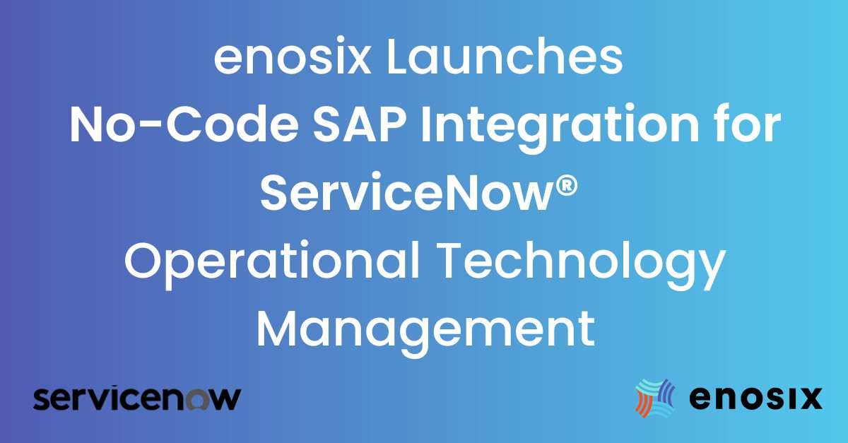 enosix on LinkedIn: enosix Launches No-Code SAP Integration for ... enosix on LinkedIn: enosix Launches No-Code SAP Integration for ...