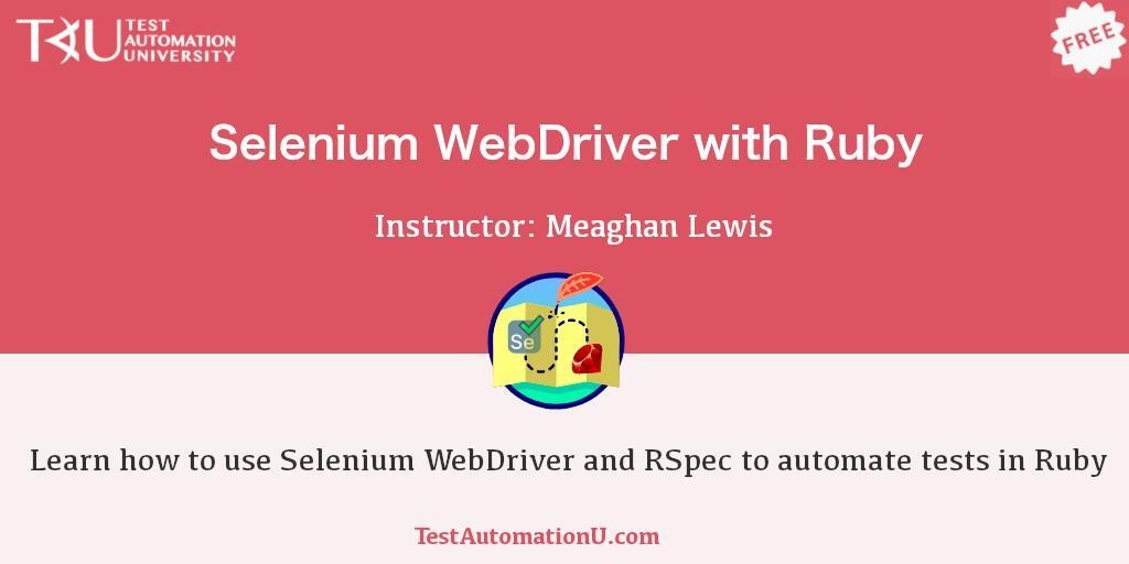 TestAutomationU on LinkedIn: Selenium WebDriver with Ruby TestAutomationU on LinkedIn: Selenium WebDriver with Ruby