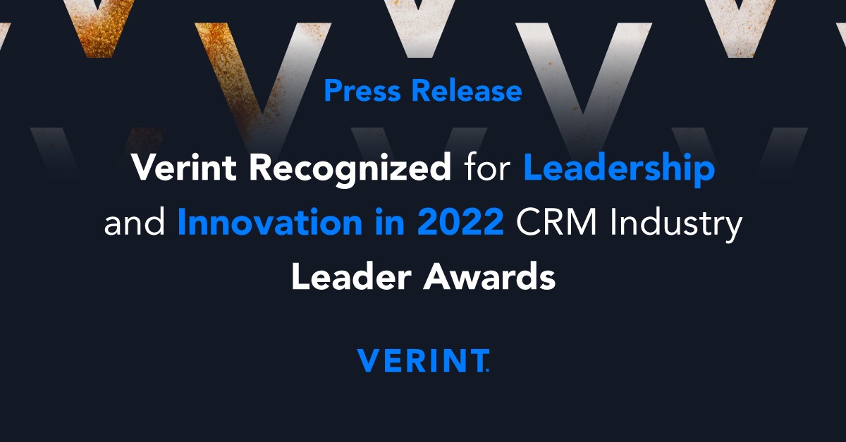Verint on LinkedIn: Verint Recognized for Leadership and Innovation in ... Verint on LinkedIn: Verint Recognized for Leadership and Innovation in ...