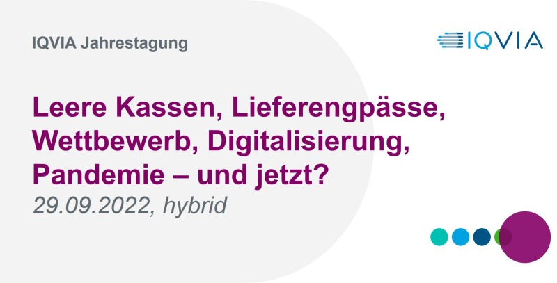 Seien Sie vor Ort dabei und kommen Sie zur #IQVIAJahrestagung am 29.09 ... Seien Sie vor Ort dabei und kommen Sie zur #IQVIAJahrestagung am 29.09 ...