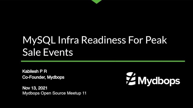 Karthik .P.R on LinkedIn: MySQL Infra Readiness for Peak Sale Events ... Karthik .P.R on LinkedIn: MySQL Infra Readiness for Peak Sale Events ...