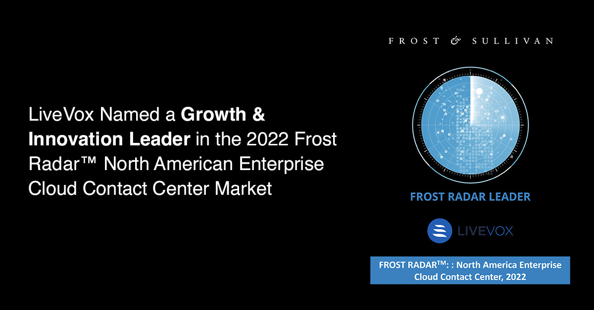 Rick Holshevnikoff on LinkedIn: LiveVox Named a Leader in 2022 Frost ... Rick Holshevnikoff on LinkedIn: LiveVox Named a Leader in 2022 Frost ...