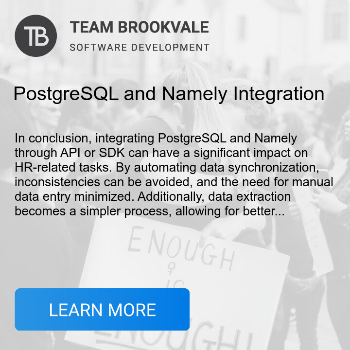 Thomas Saunders on LinkedIn: PostgreSQL and Namely Integration Thomas Saunders on LinkedIn: PostgreSQL and Namely Integration