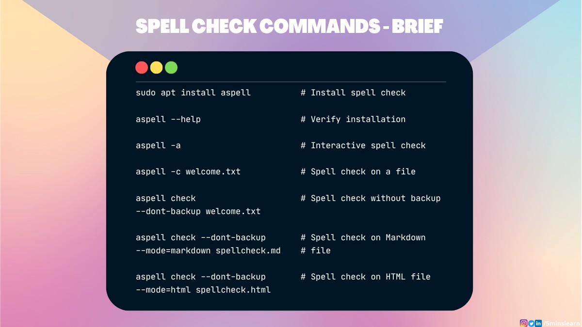 freeCodeCamp auf LinkedIn: How to Use Spell Check on your Linux Terminal freeCodeCamp auf LinkedIn: How to Use Spell Check on your Linux Terminal